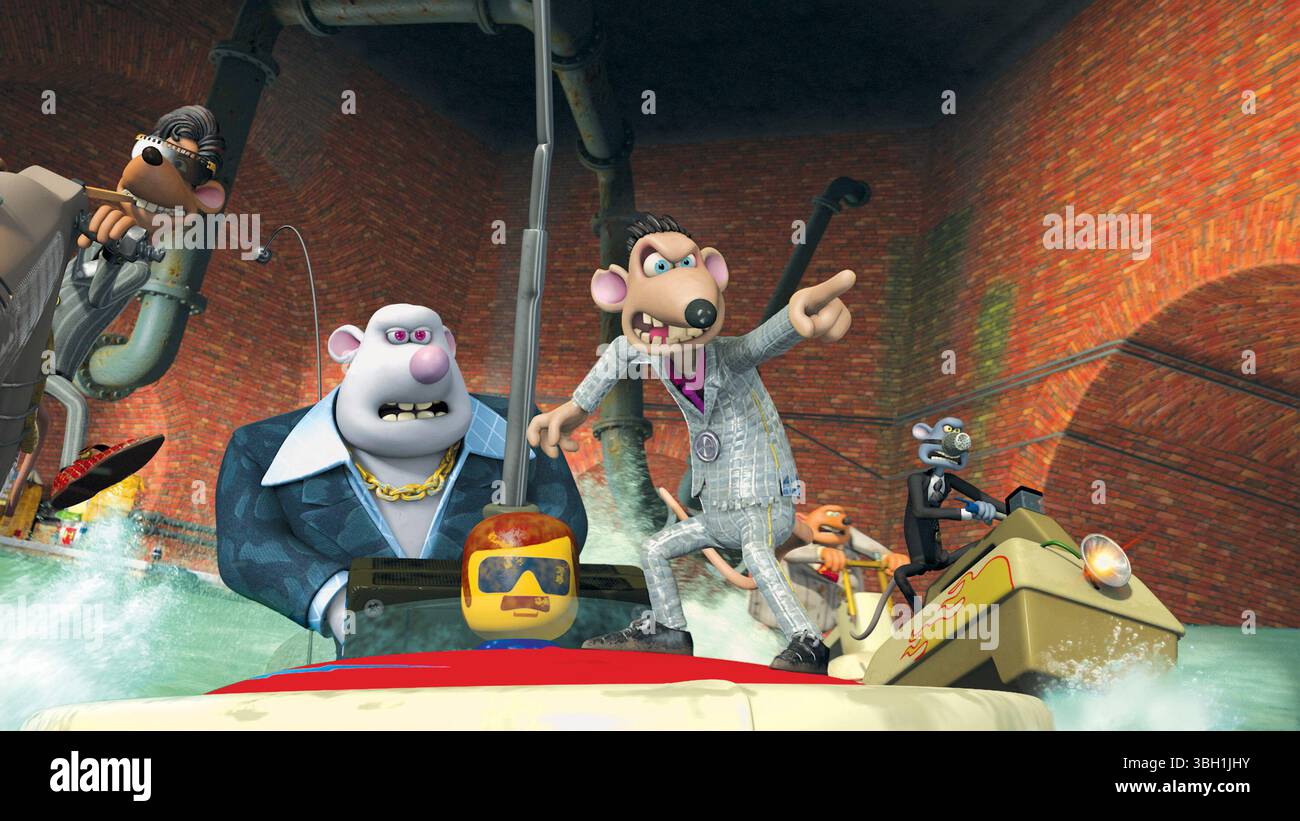 Film Still from "Flushed Away" Spike, Whitey, Ladykiller, Thimblenose ...