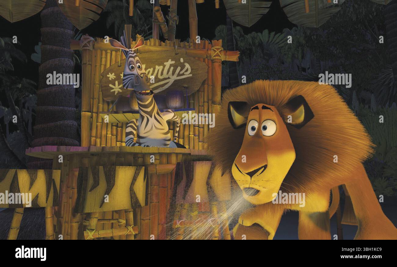 Film Still from "Madagascar" Marty the Zebra, Alex the Lion © 2005 ...