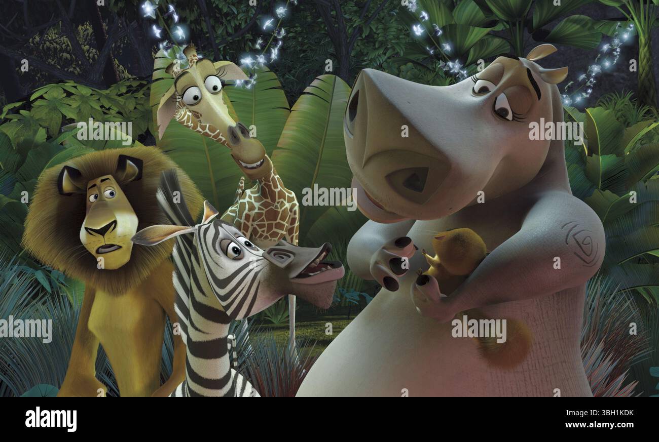 Film Still from "Madagascar" Gloria the Hippo, Mort the little Mouse ...