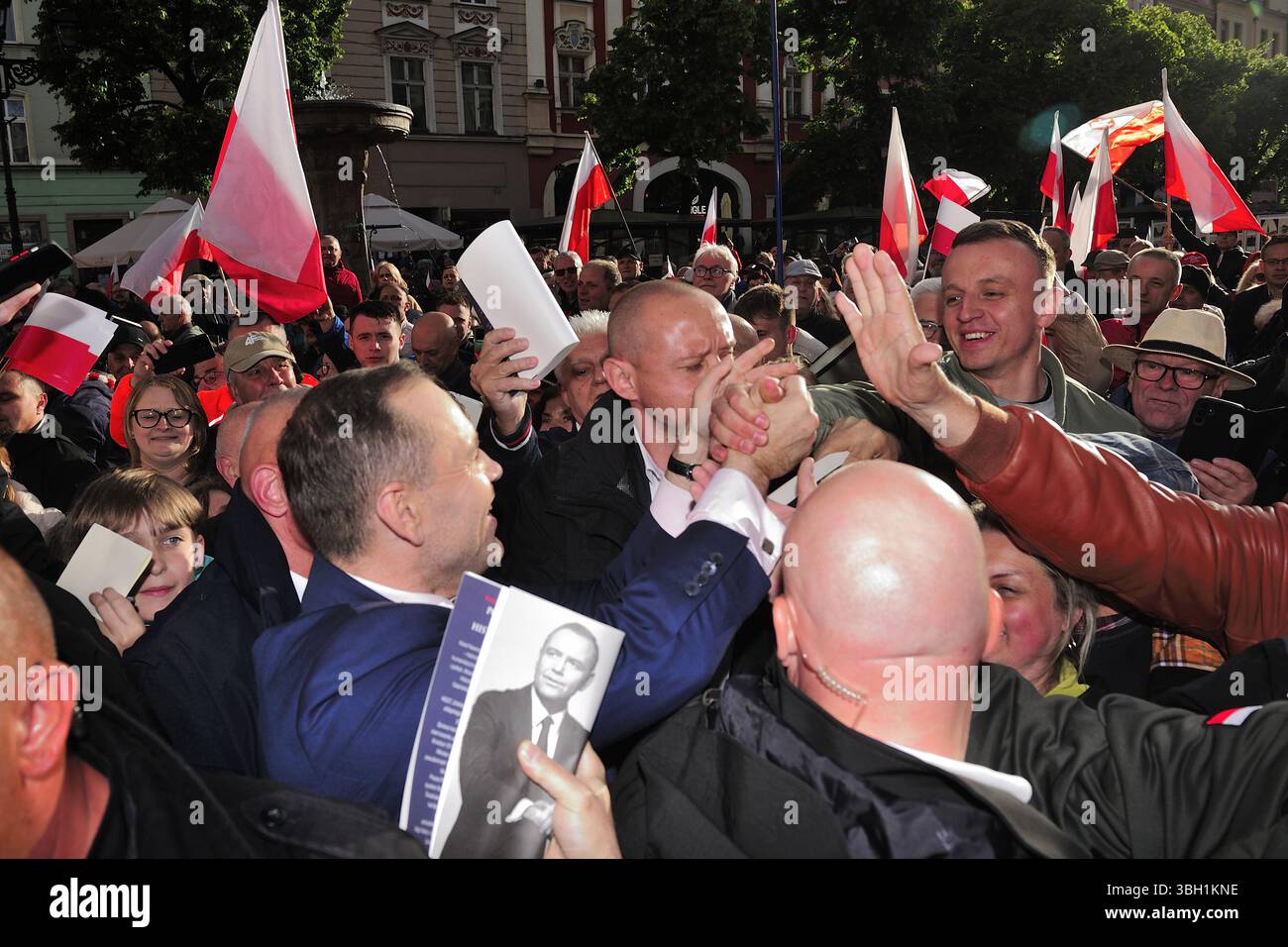 Swidnica, Lower Silesia, Poland, Election campaign of the candidate for ...