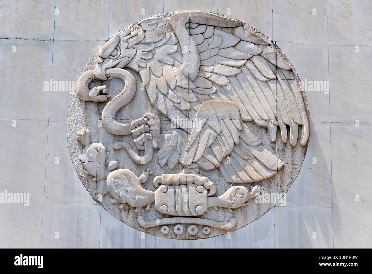 Eagle and serpent. Mexican symbol. National Antropology Museum. Mexico ...