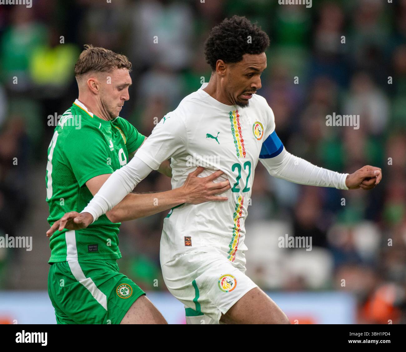 Dublin, Ireland. 07th June, 2025. Jack Taylor of Ireland and Abdou ...