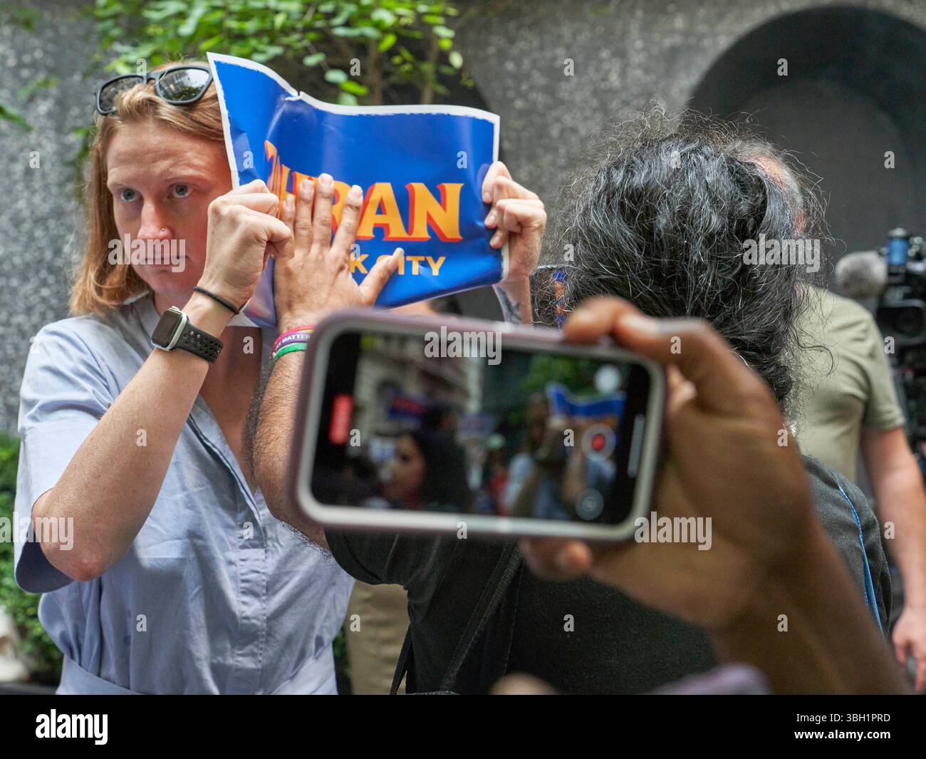 June 6, 2025, Ny, Ny, USA: Tempers flare after MAGA alt-righ extrmemist ...