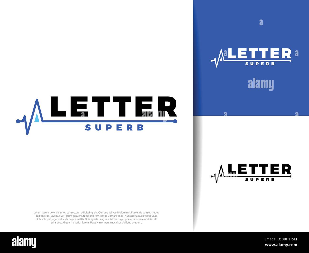 Letter A Pulse Line Icon, Modern Medical Logo Template Stock Vector ...