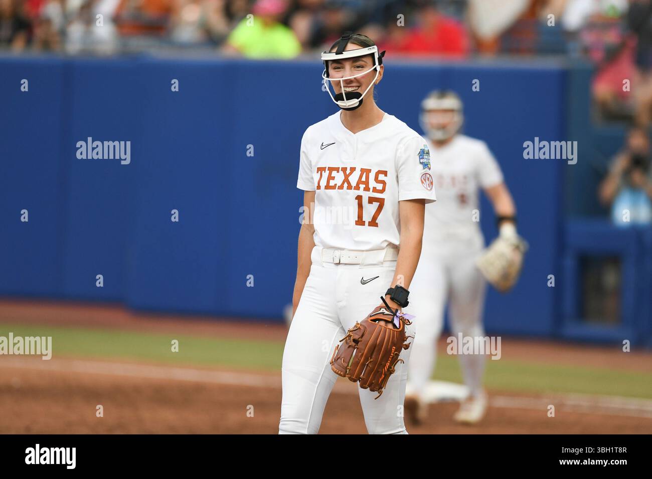Texas pitcher Teagan Kavan reacts after striking out a Texas Tech ...