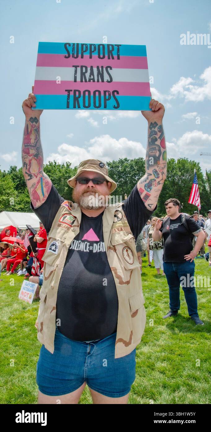 Washington DC June 6, 2025 USA: Military veterans, some Transgender ...