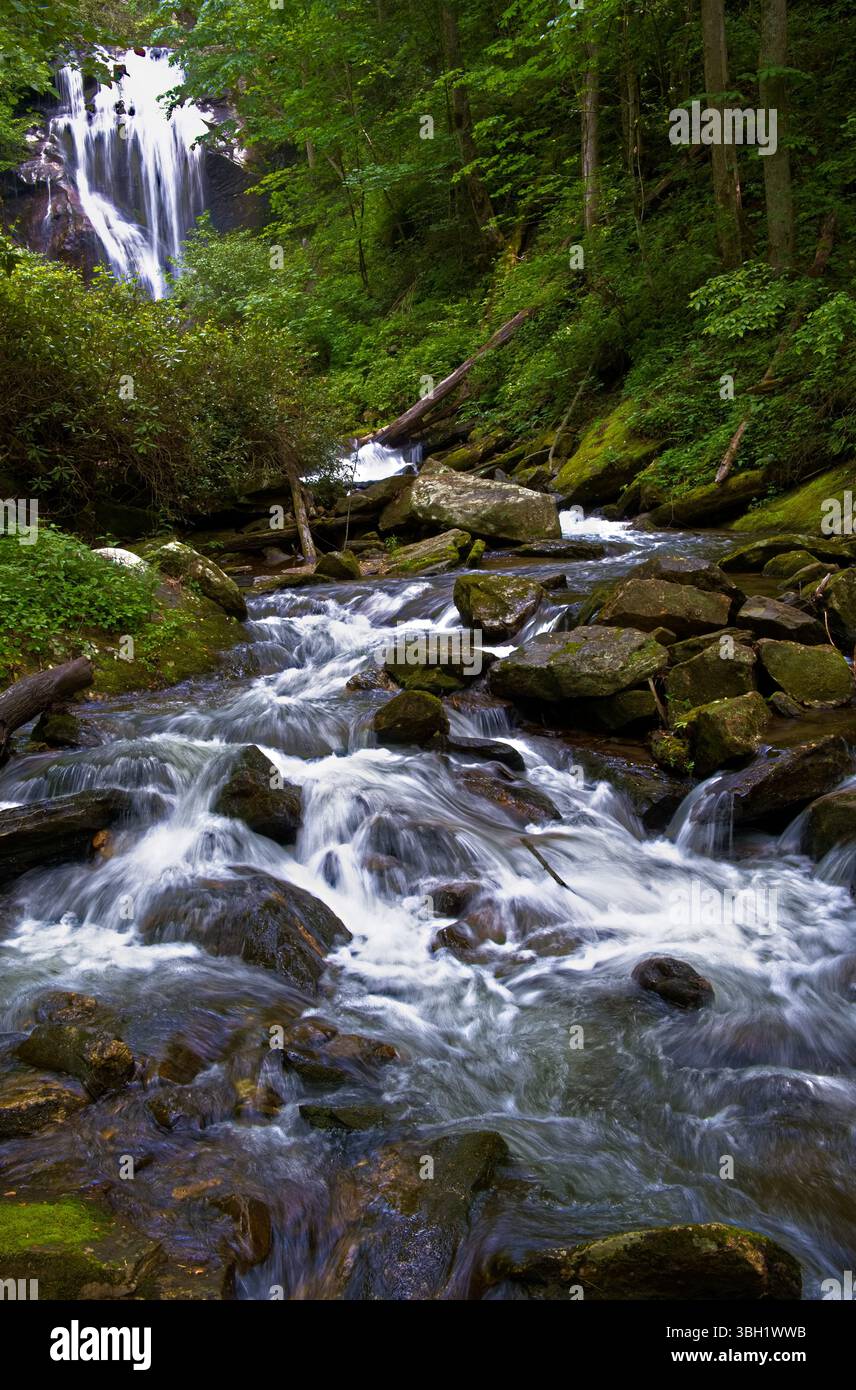 Waterfall at Anna Ruby Falls in Helen, GA Stock Photo - Alamy