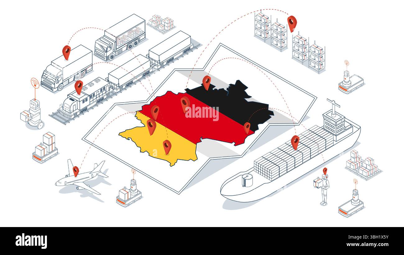 Logistics warehouse germany Stock Vector Images - Alamy