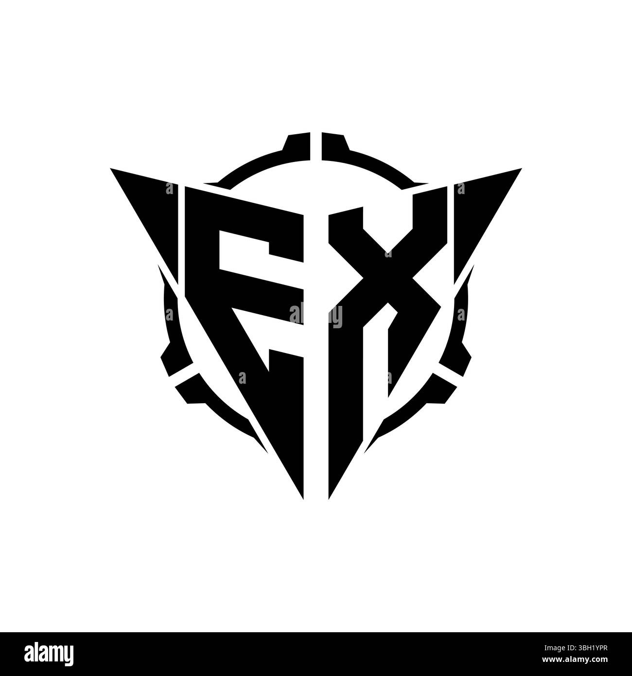 Ex gaming logo Black and White Stock Photos & Images - Alamy