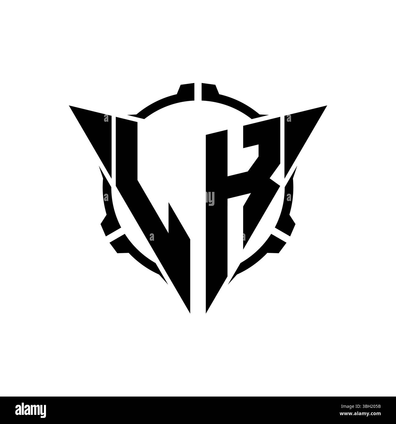 LK Gaming Logo Initial with geometric modern Triangle rounded Scope ...