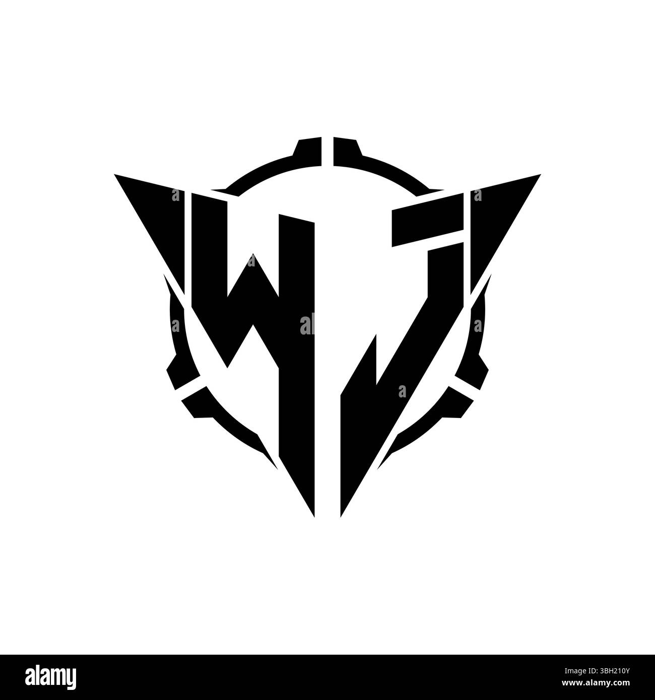 Wj gaming logo Black and White Stock Photos & Images - Alamy