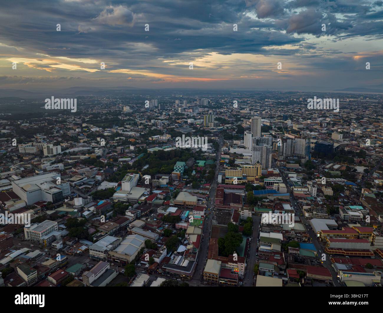 Residential area and commercial buildings. Davao City. Mindanao ...