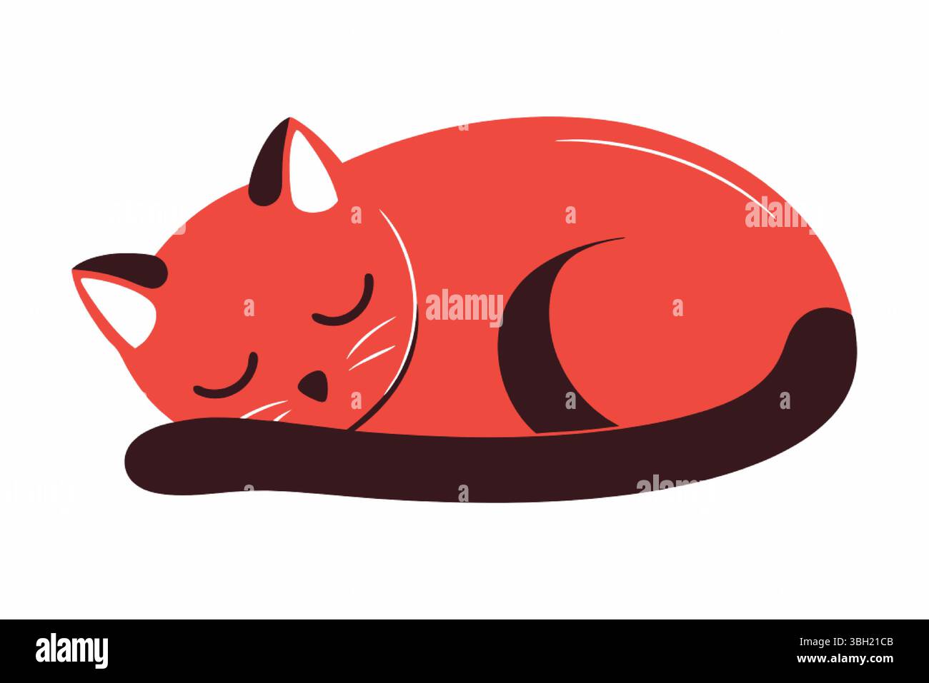 Sleeping cat | Dreaming of catnip and cuddles | cute cat vector | Nap ...