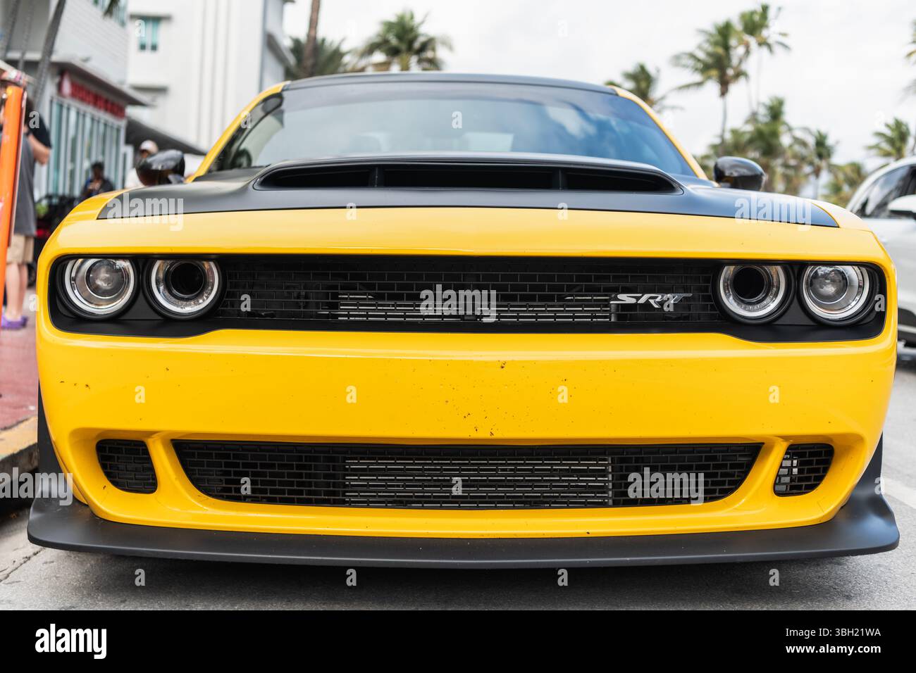 Miami, Florida, USA - December 25, 2024: 2018 Dodge Challenger SRT ...