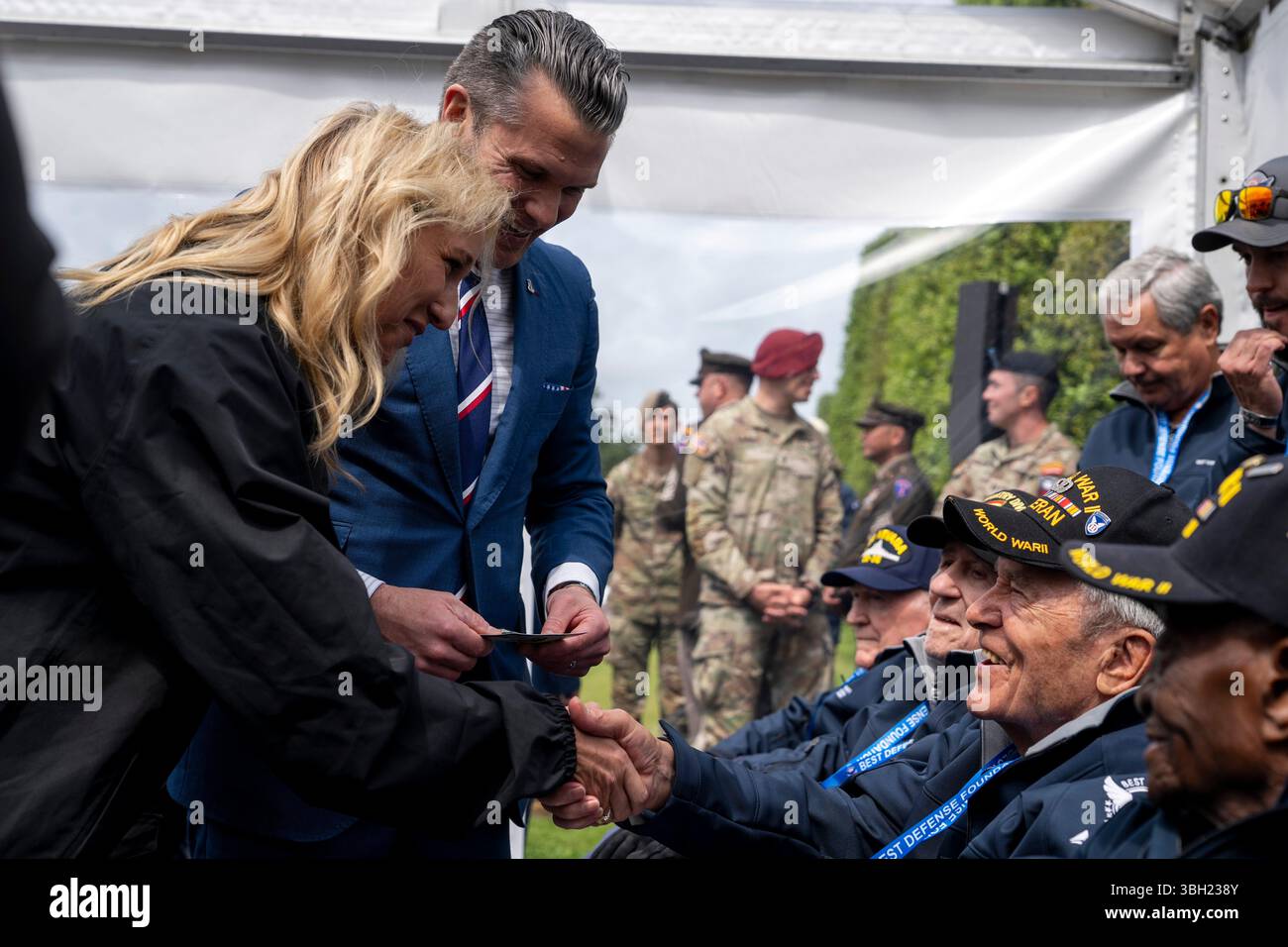 Secretary of Defense Pete Hegseth meets with World War II veterans at ...