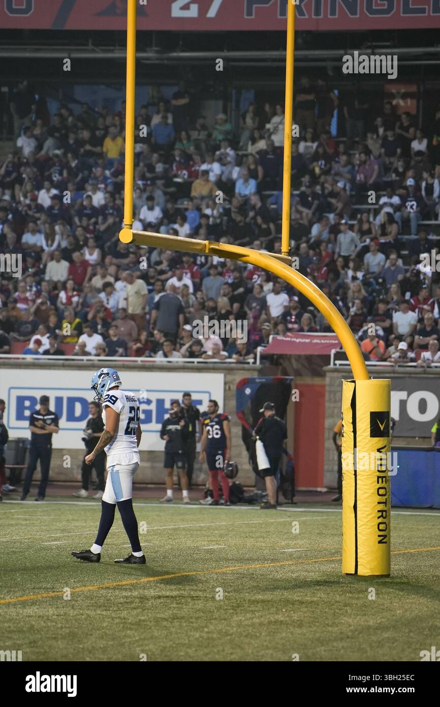 Montreal, Quebec, Canada – June 6, 2025: Toronto Argonauts player walks ...