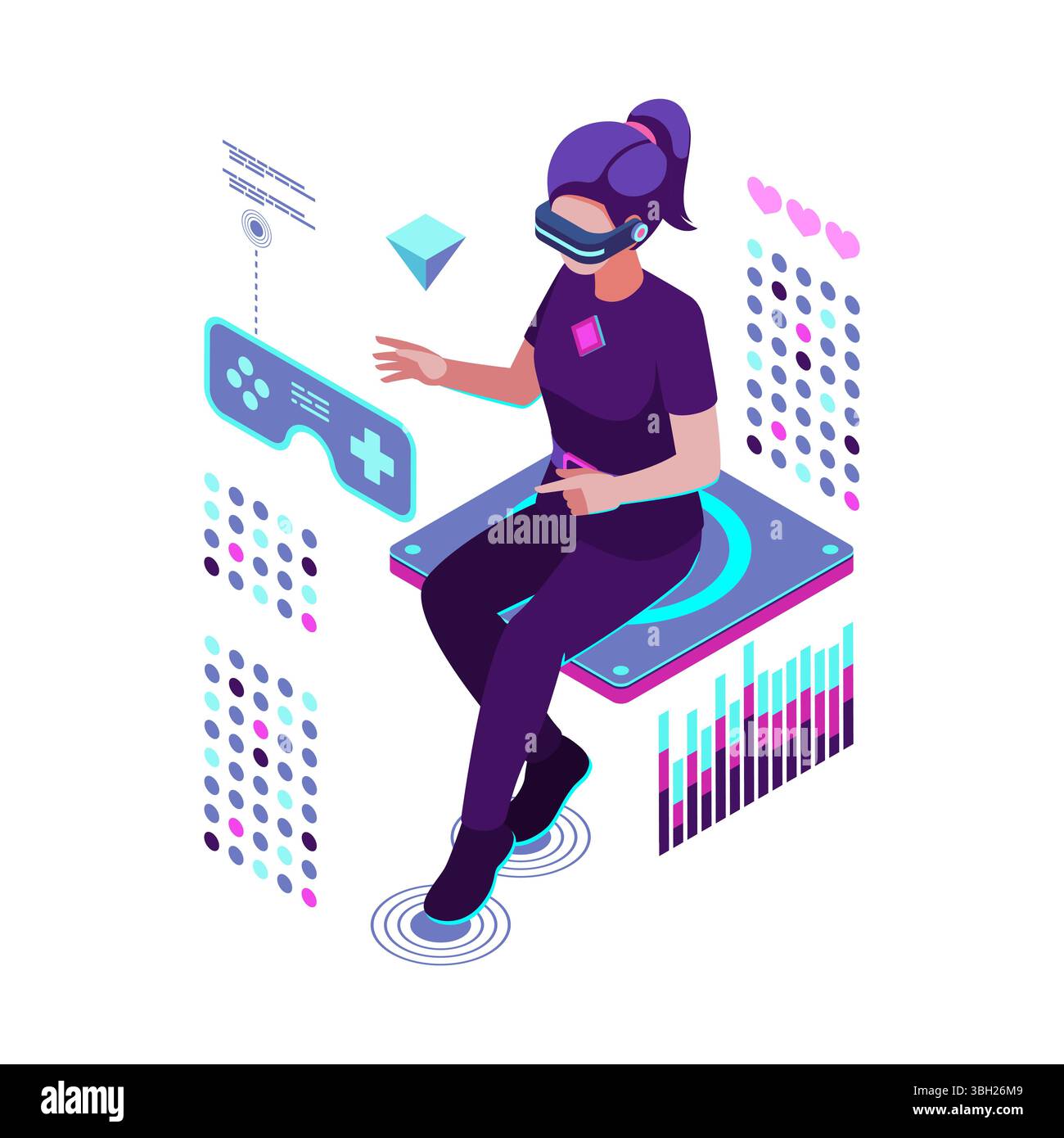 Woman in futuristic setting Stock Vector Images - Alamy