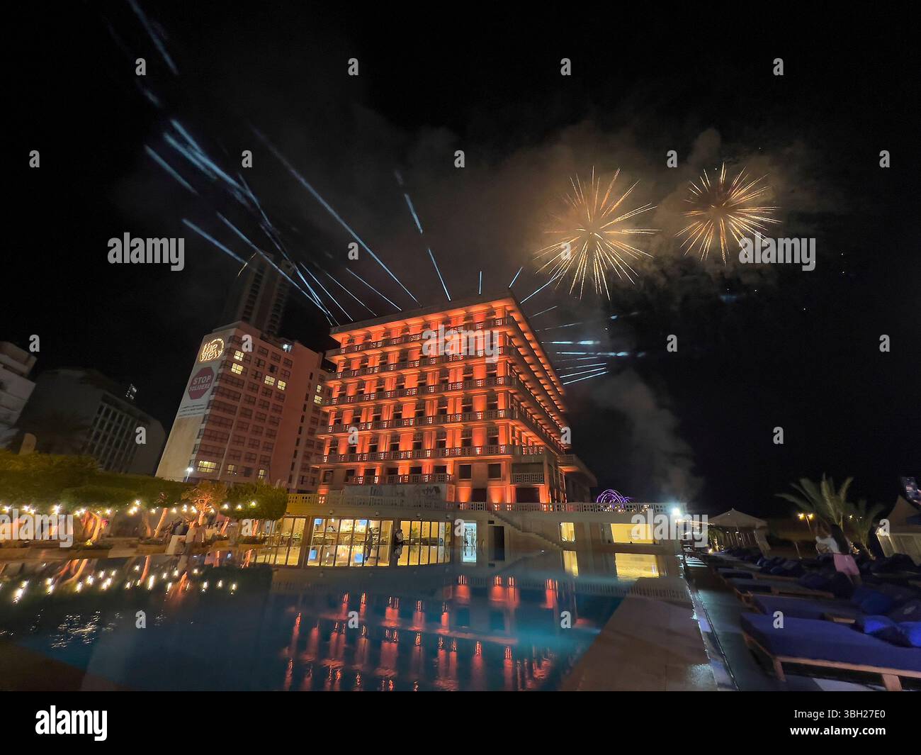 Fireworks light up the sky at an event launching the country's tourism ...
