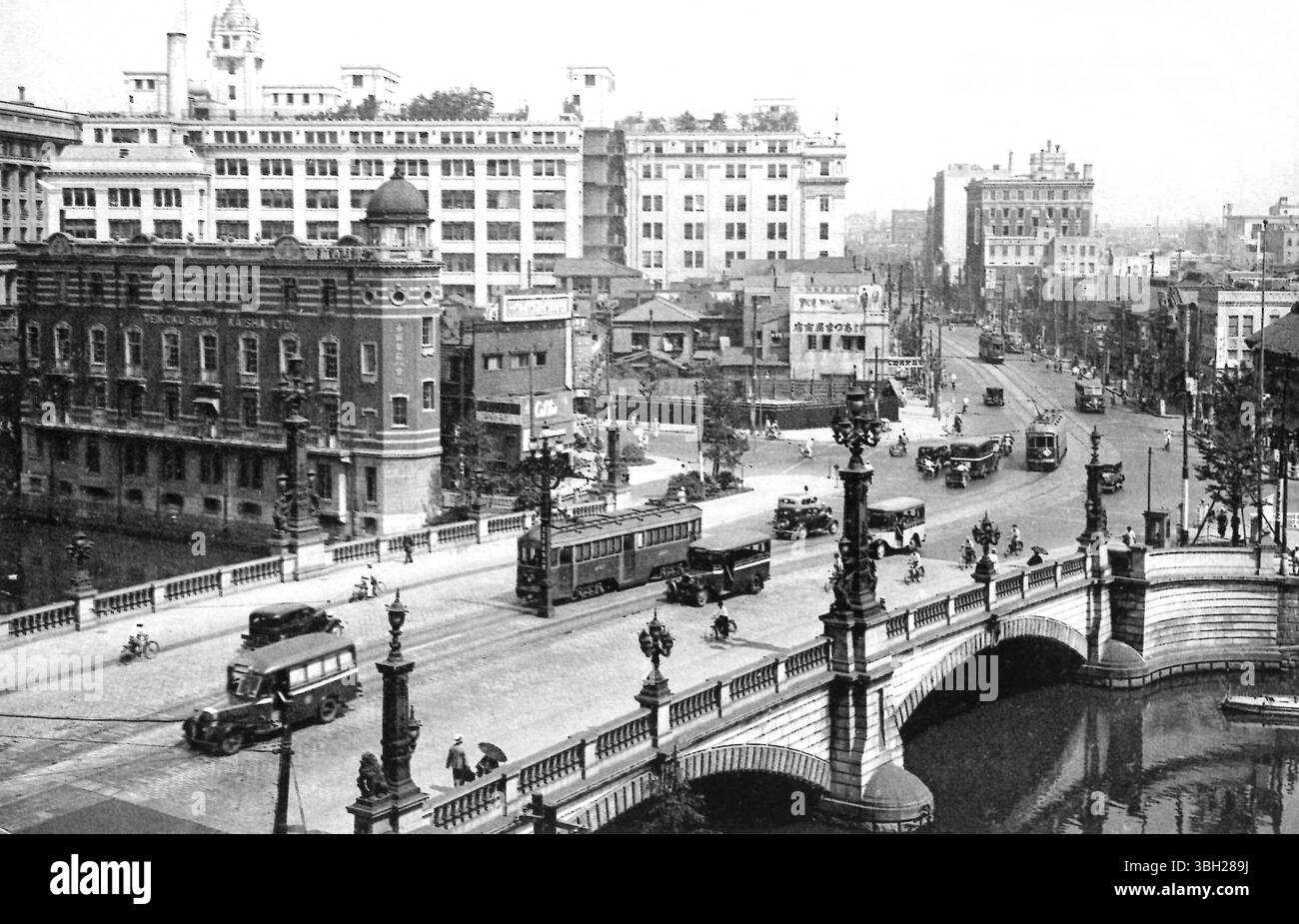 Vintage photo of Nihonbashi in Tokyo, Japan - 1933-1945 Stock Photo - Alamy