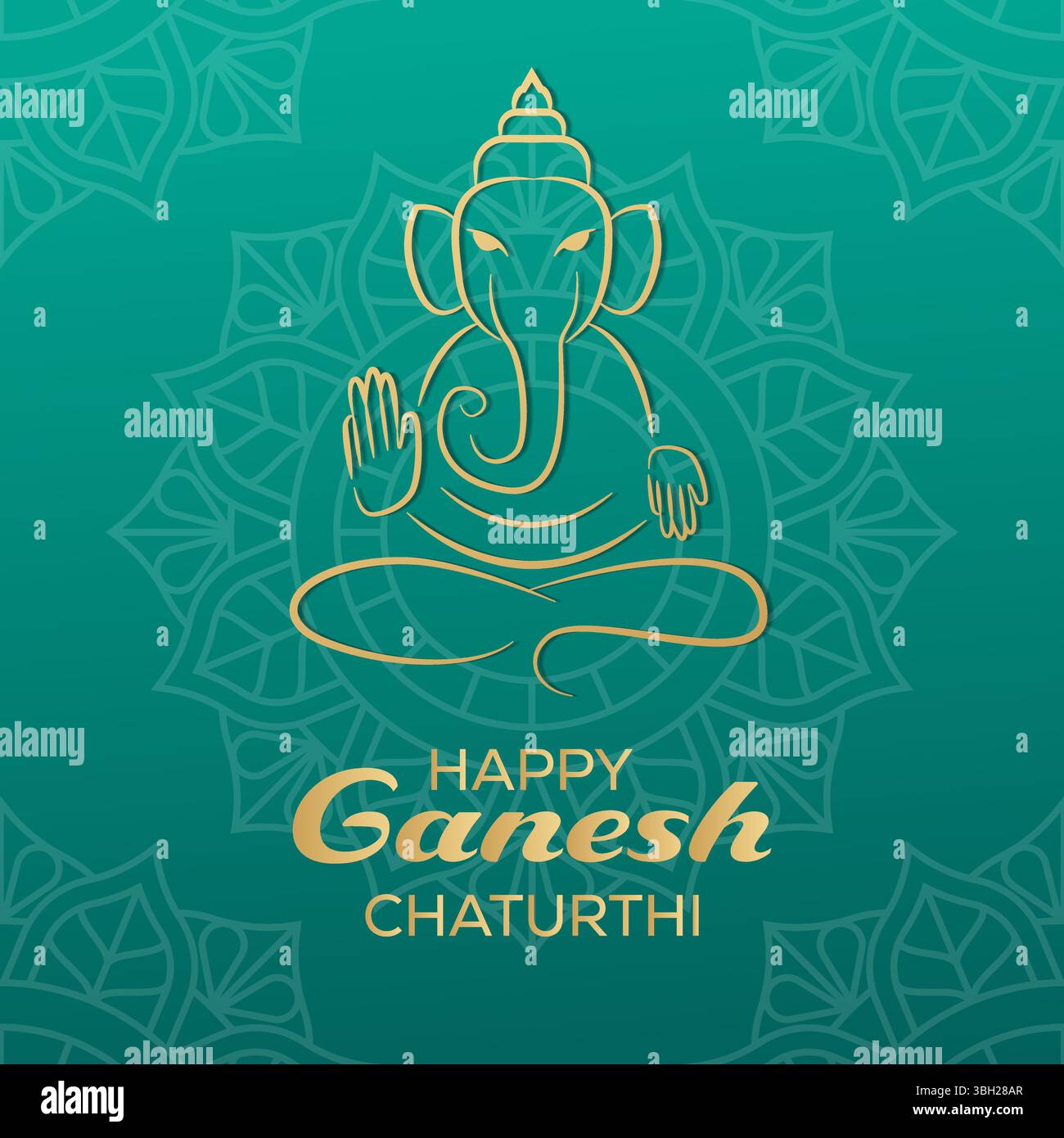 happy ganesh chaturthi illustration in gradient style Stock Vector ...