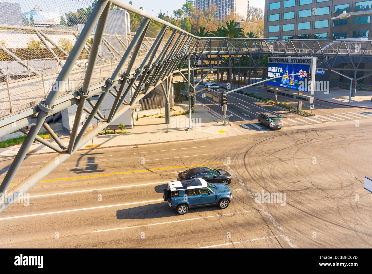 Los Angeles, California - December 23, 2024: Aerial view of a ...