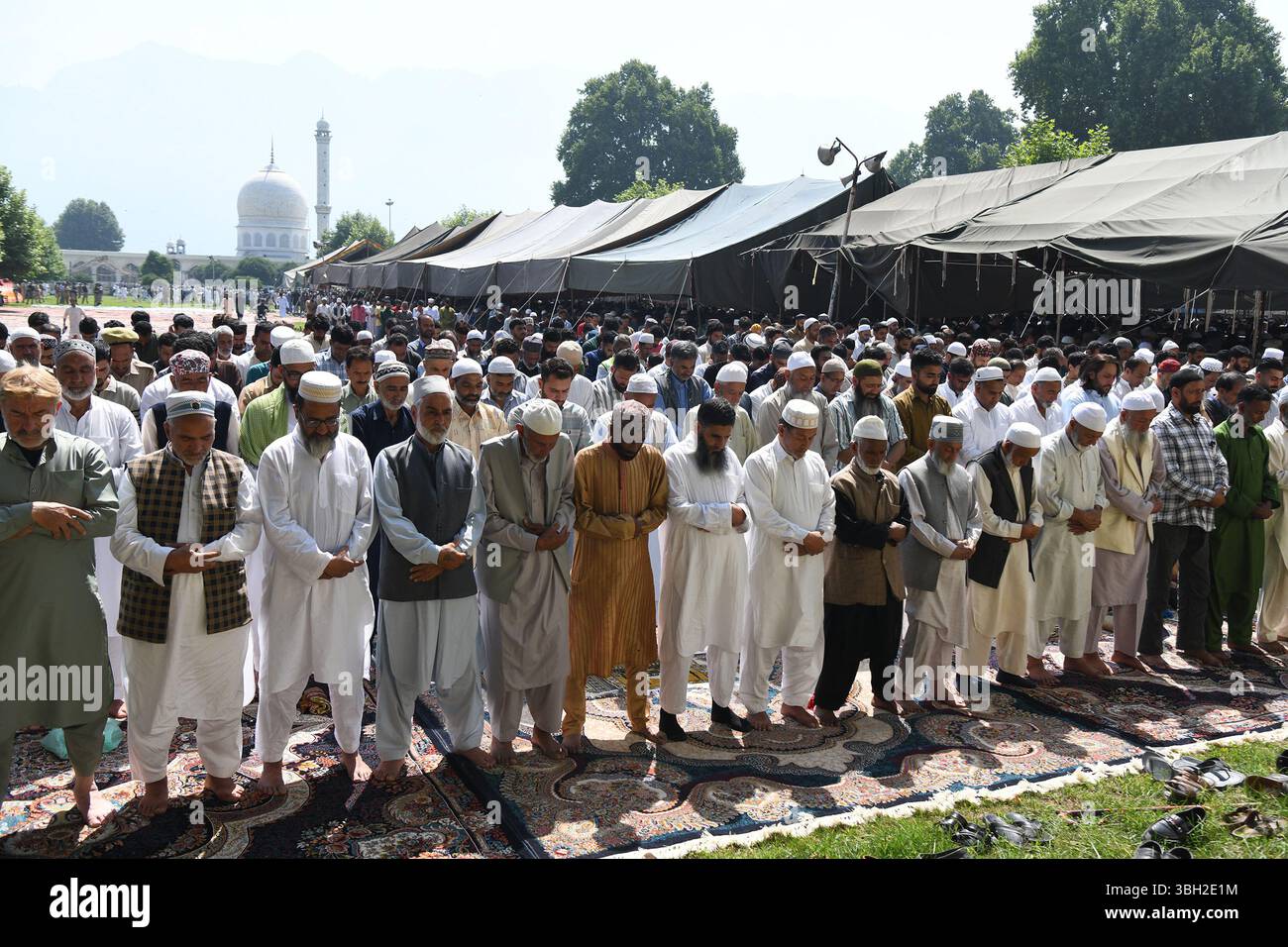 June 7, 2025, Srinagar, Jammu And Kashmir, India: Muslim devotees offer ...