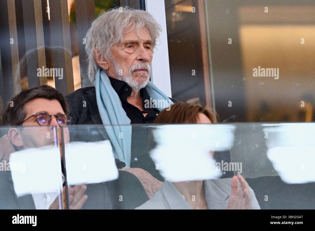 Pierre Richard seen in the stands during French Open at Roland Garros ...