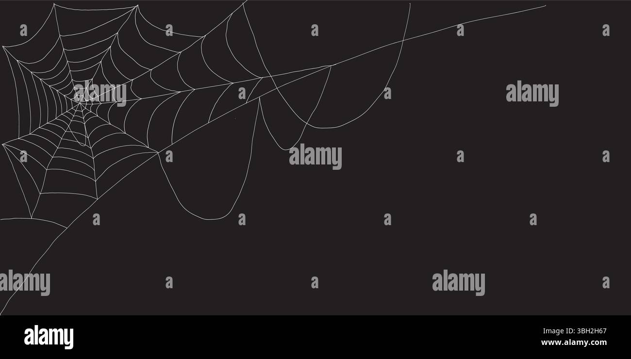 Haunted spiderweb corners collection scary black cobweb vector ...