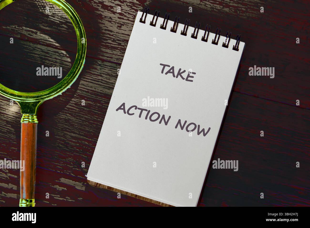 Encouraging motivation, productivity and determination concept. TAKE ...