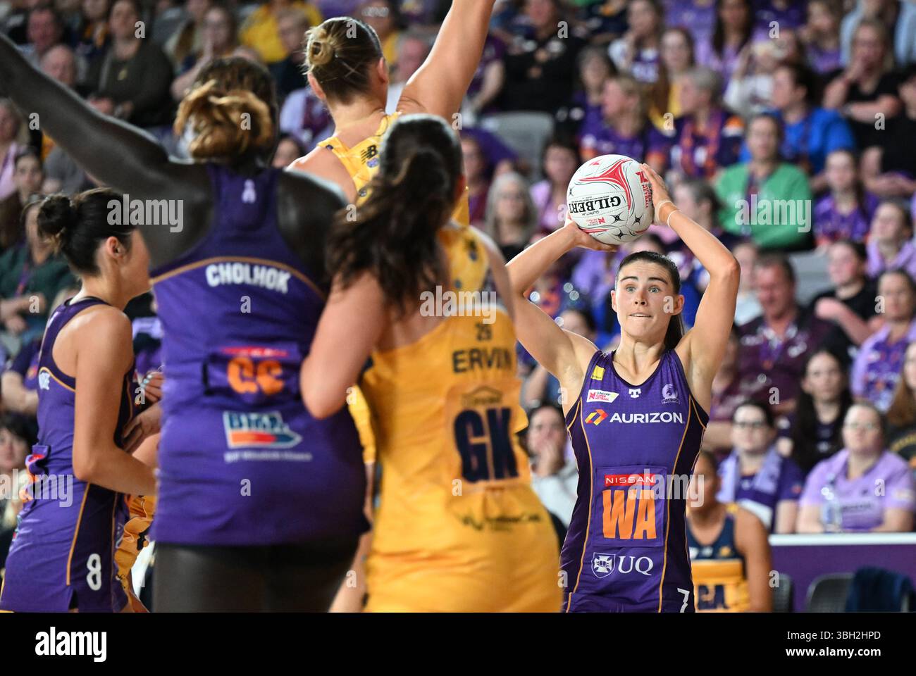 Brisbane, Australia. 07th June, 2025. Macy Gardner (right) of the ...