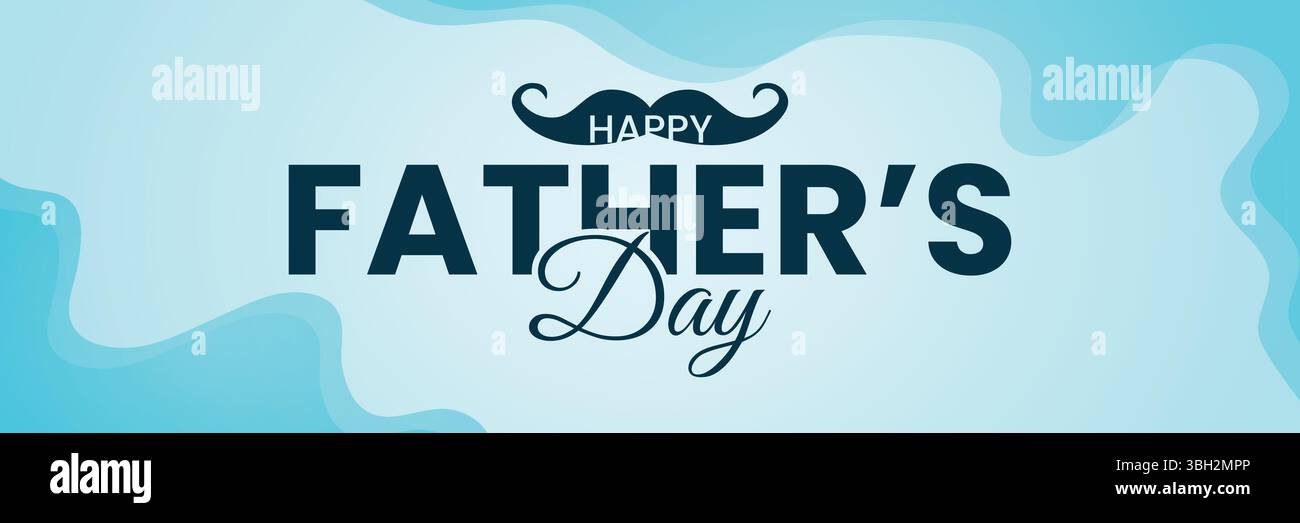 Father's Day Banner with Mustache Greeting Poster Design Template ...