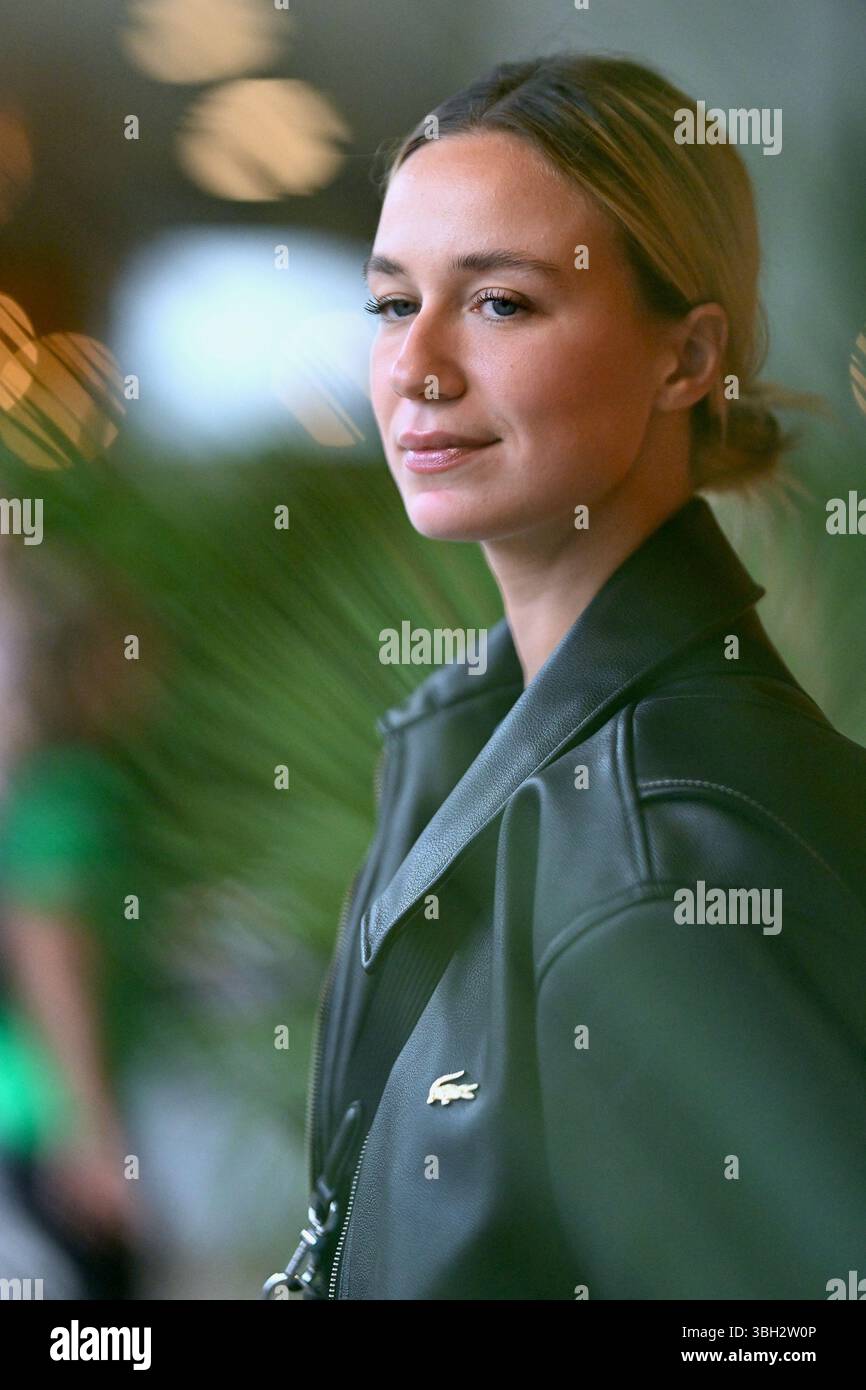 Zoe Marchal is seen posing at the Village during French Open at Roland ...