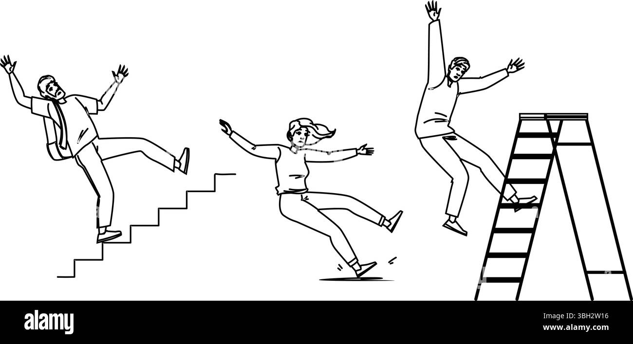 fracture falling accident injury vector Stock Vector Image & Art - Alamy