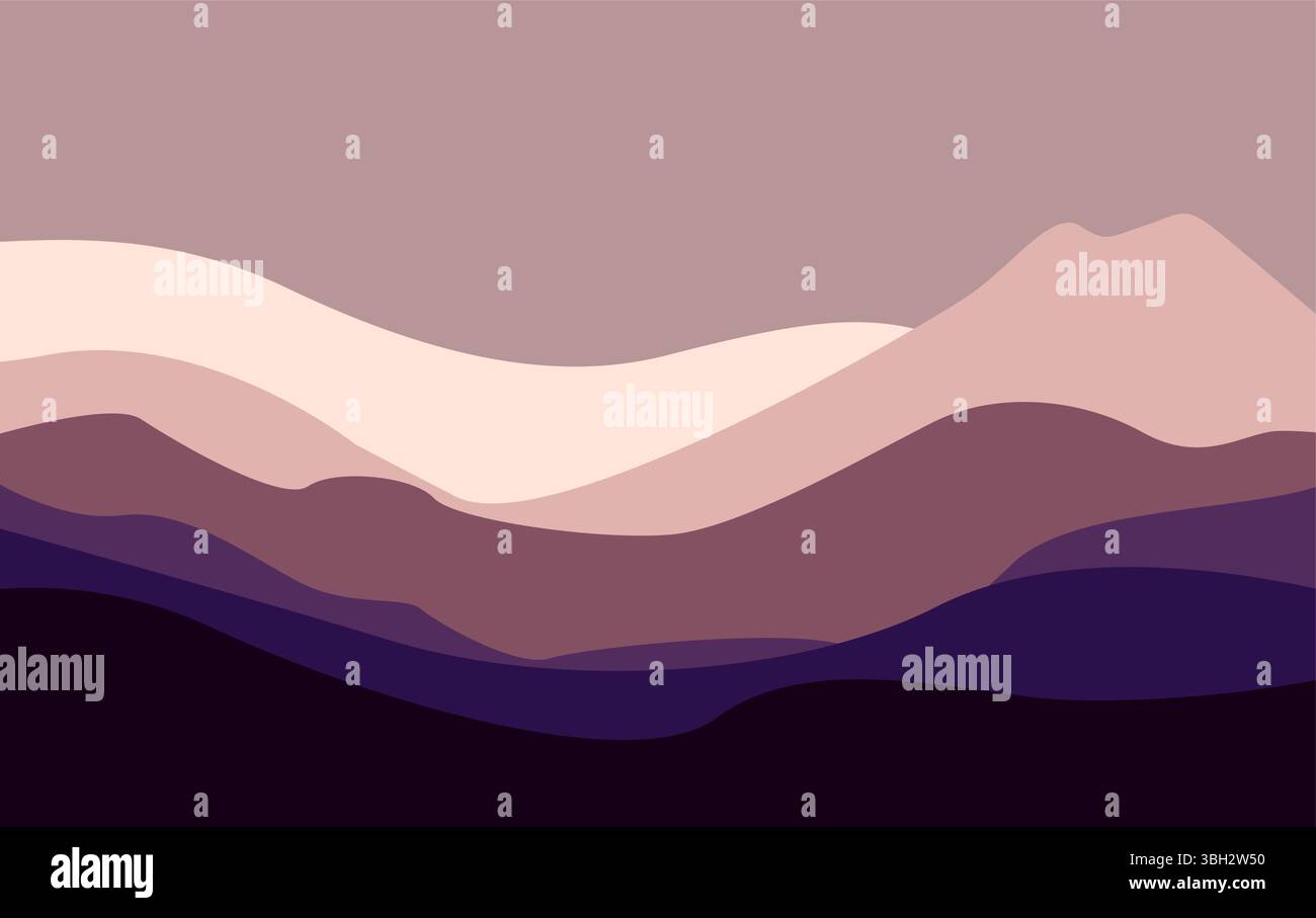 Simple Mountain Background Silhouette. Abstract Mountain Vector Stock ...