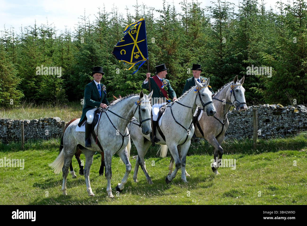 Friday 6 June 2025 Hawick Common Riding 2025, Cornet Jack Scott leads ...