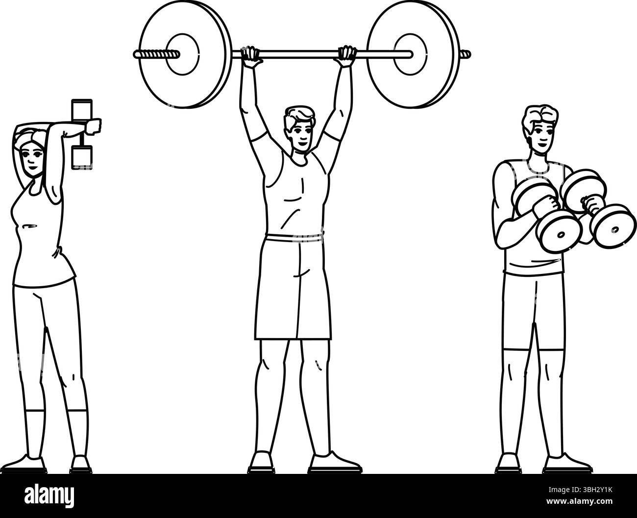 curl fitness exercises arm vector Stock Vector Image & Art - Alamy