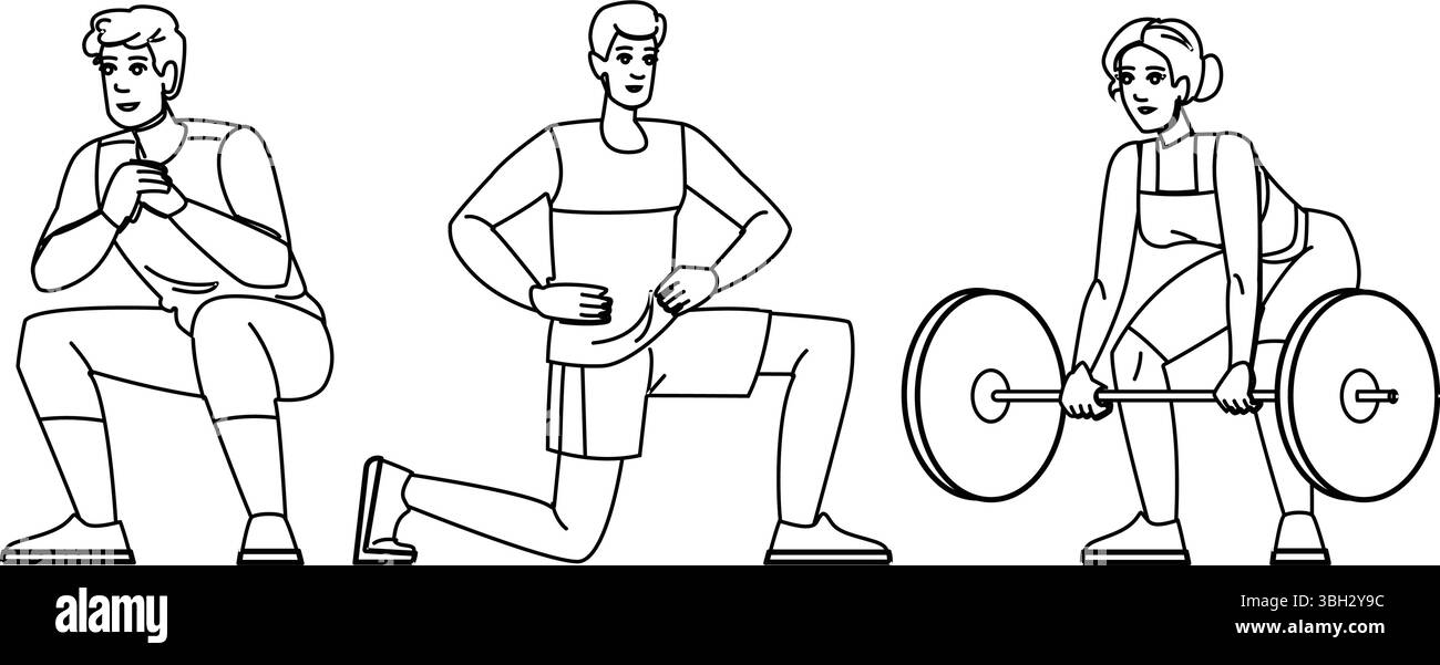 Leg exercises Black and White Stock Photos & Images - Alamy