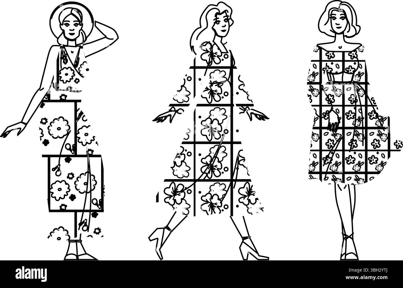 Woman mini dress Stock Vector Images - Alamy