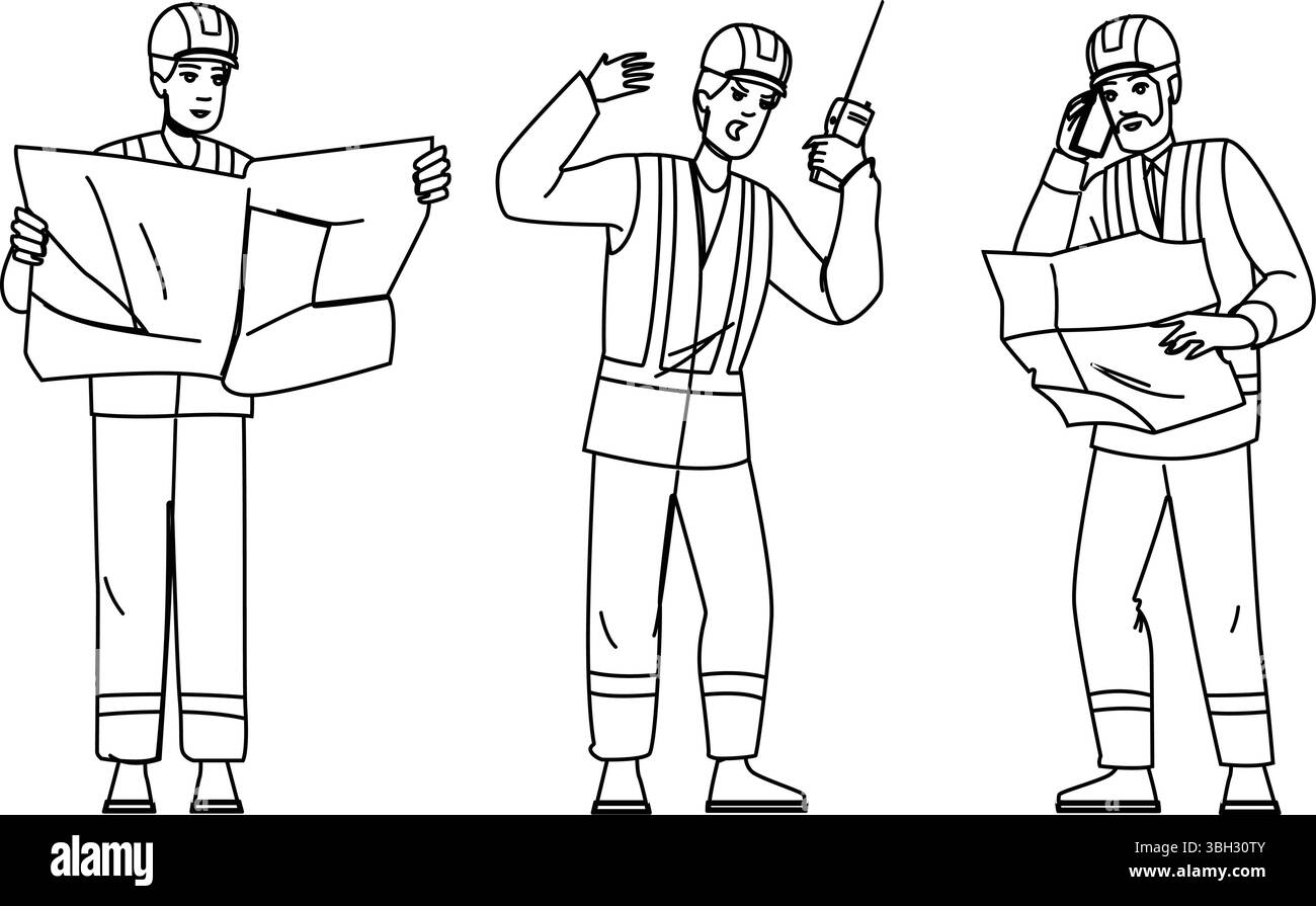 safety foreman working vector Stock Vector Image & Art - Alamy