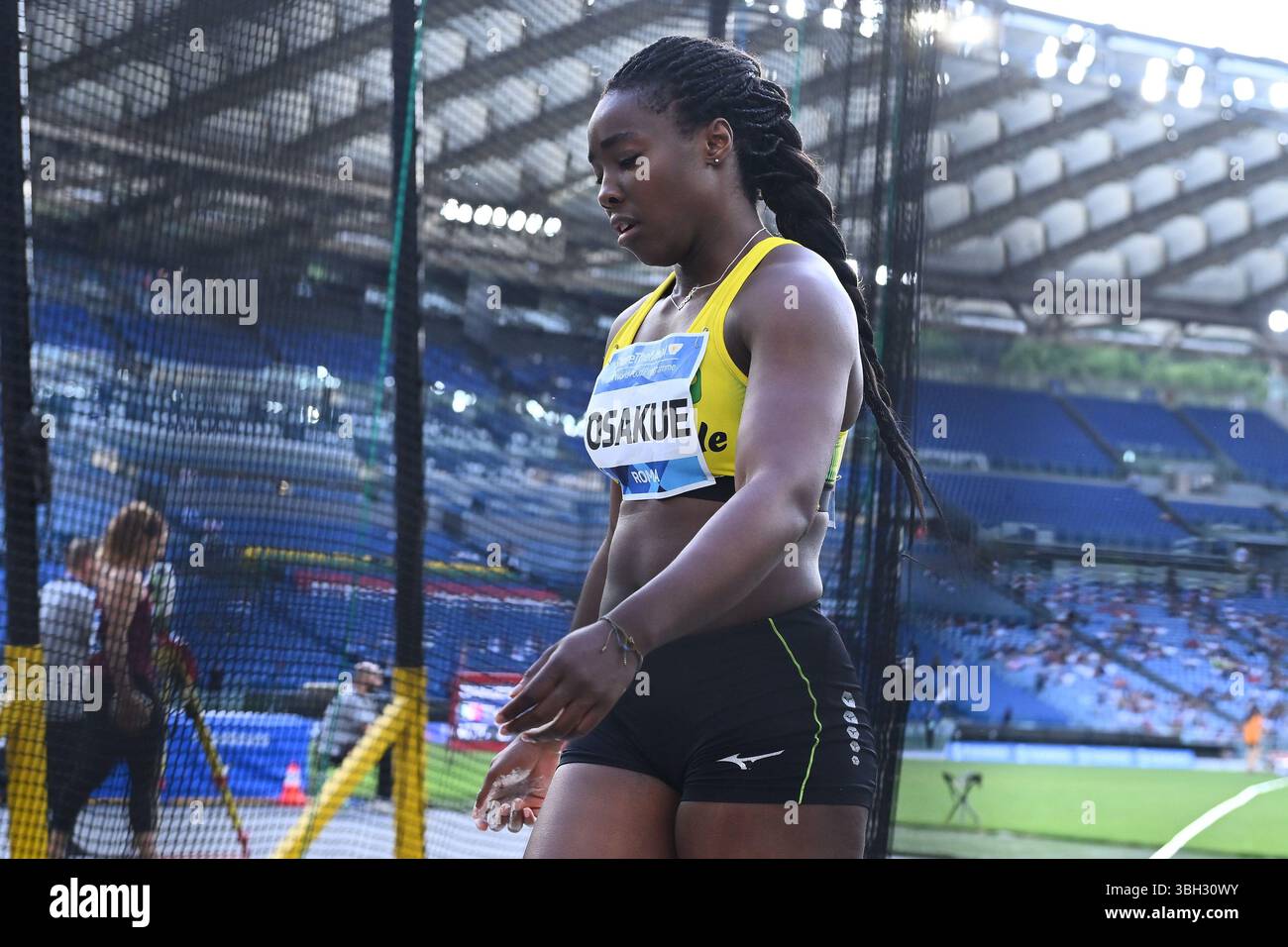 Daisy OSAKUE (ITA) competes in the Discus Throw Women during the IAAF ...