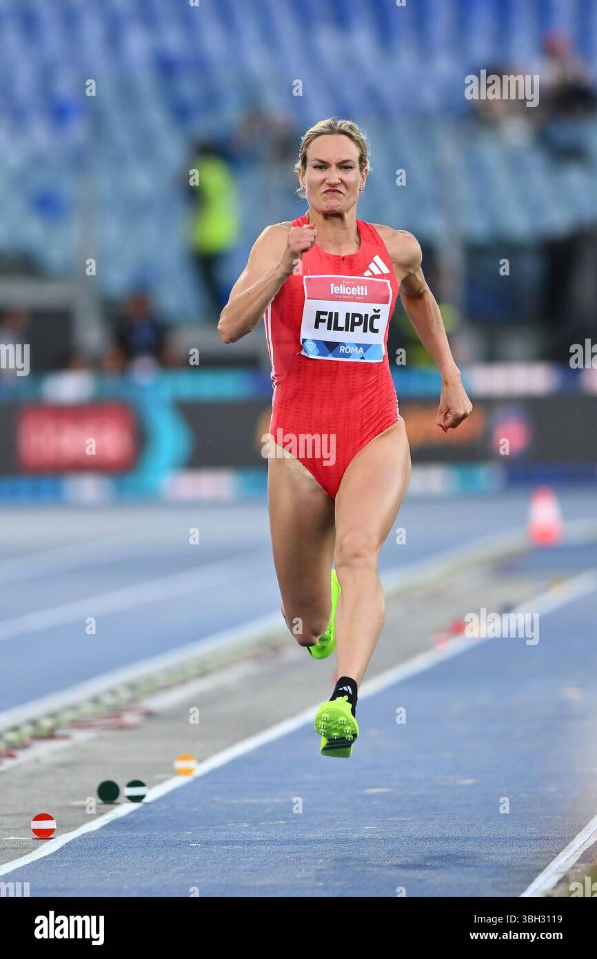 Neja FILIPIC (SLO) competes in the Triple Jump Women during the IAAF ...