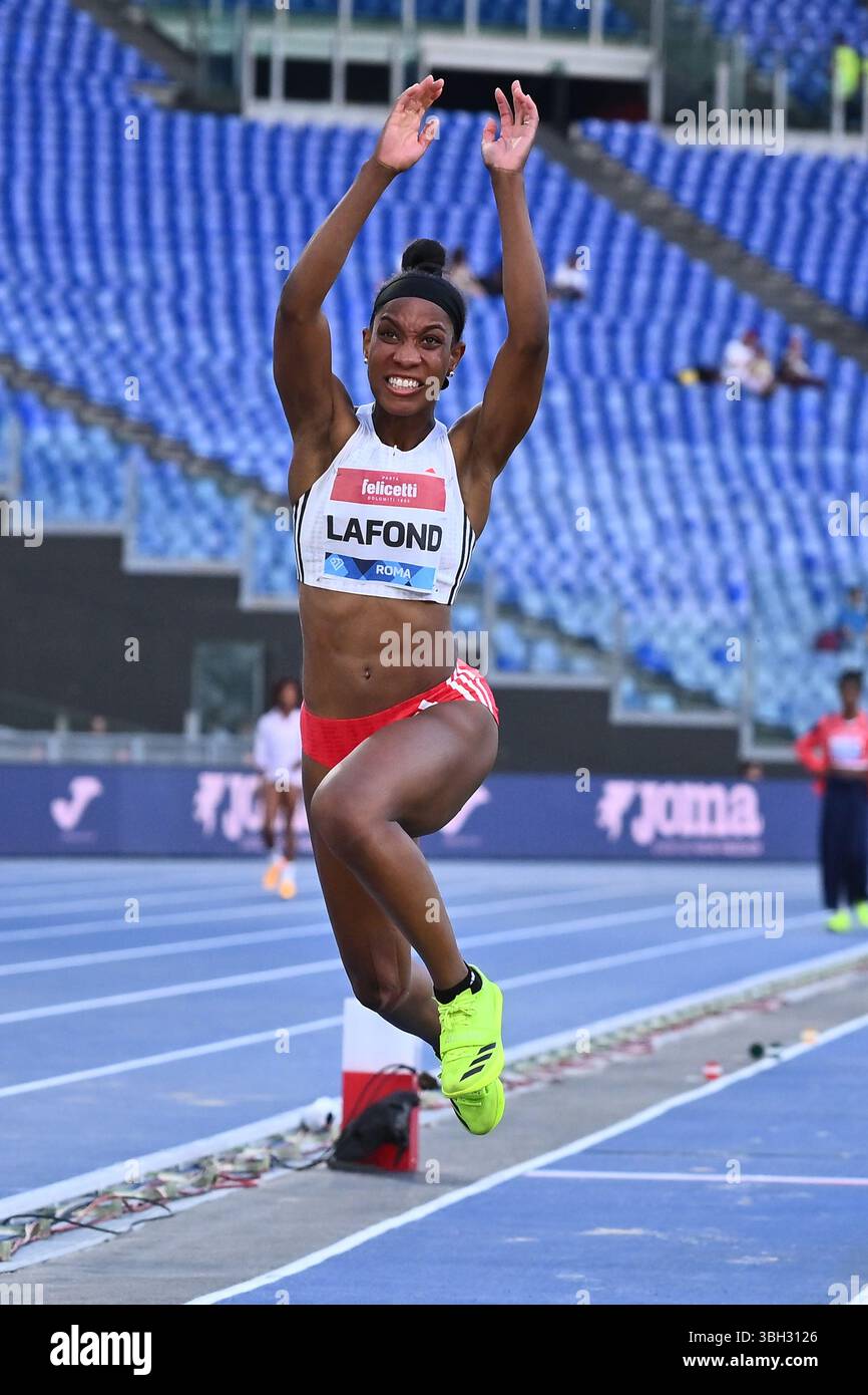 Thea LAFOND (DMA) competes in the Triple Jump Women during the IAAF ...