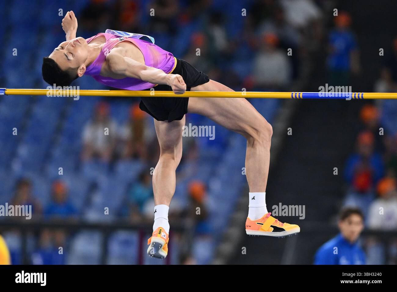 Sanghyeok WOO (KOR) competes in the High Jump Men during the IAAF Wanda ...