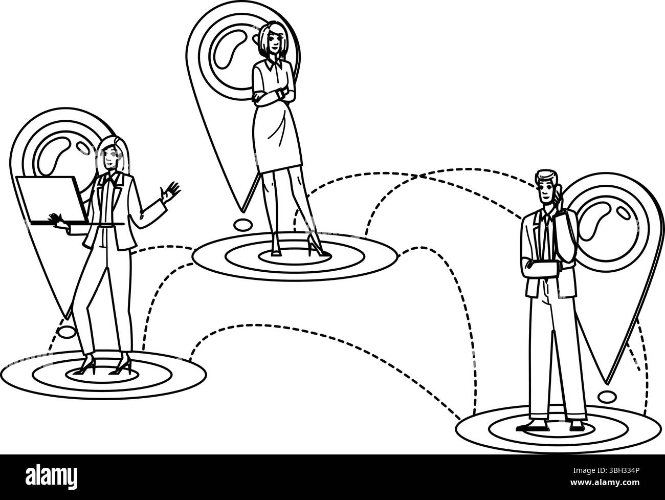 Virtual coordination Cut Out Stock Images & Pictures - Alamy