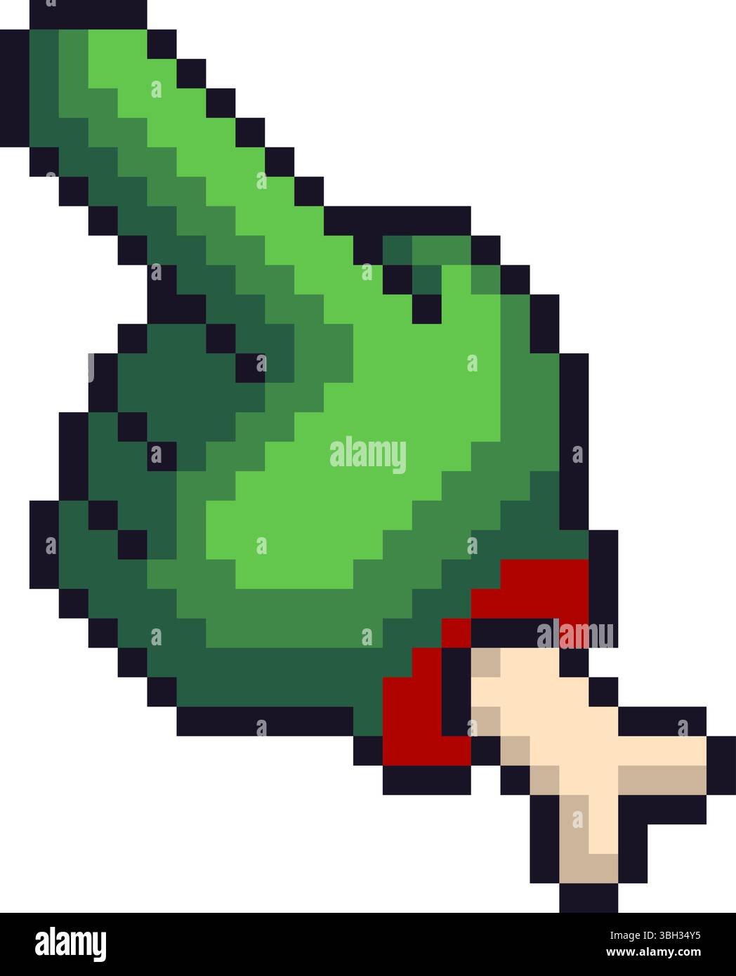 Vector pixel art zombie hand cursor with exposed bone. Fun and creepy ...