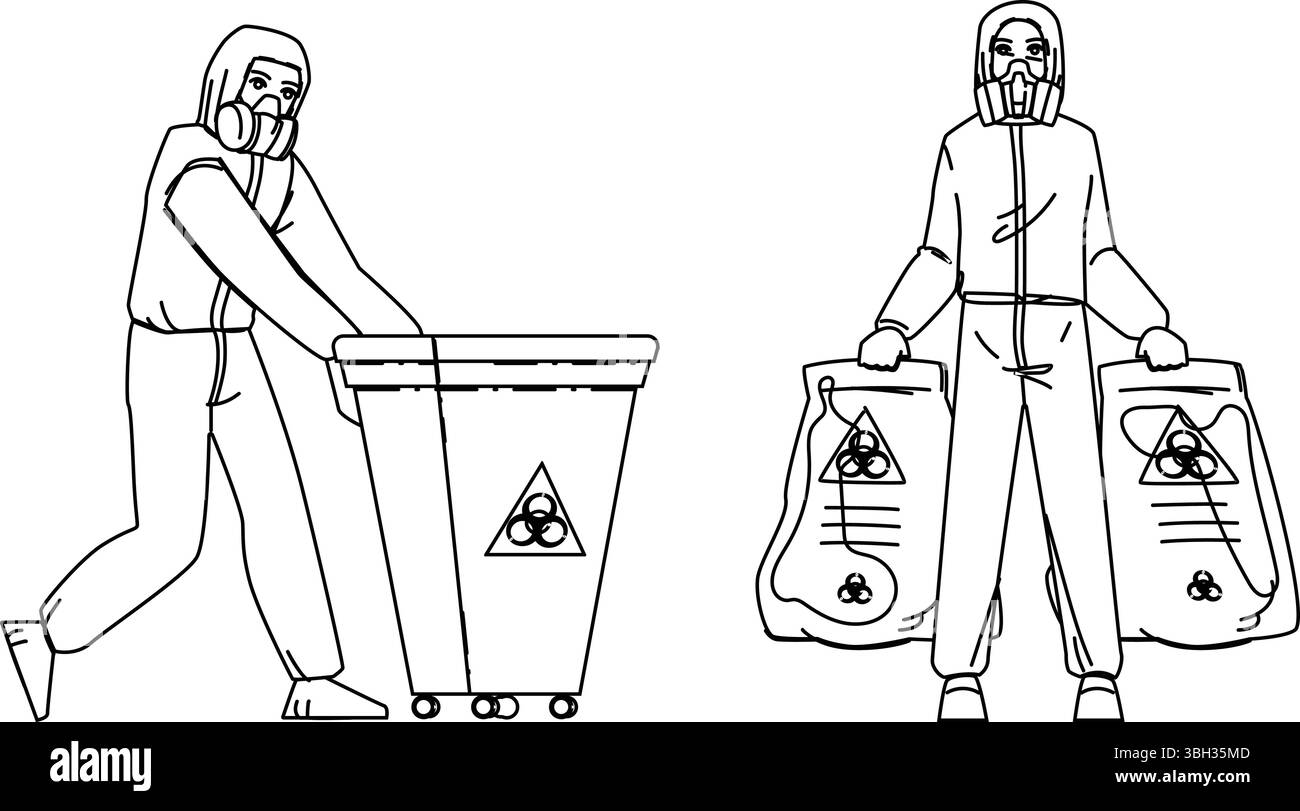 trash hazardous waste management vector Stock Vector Image & Art - Alamy