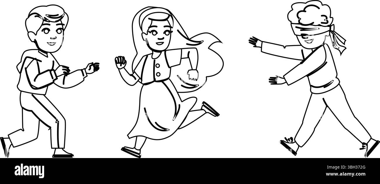 outdoors hide and seek game vector Stock Vector Image & Art - Alamy