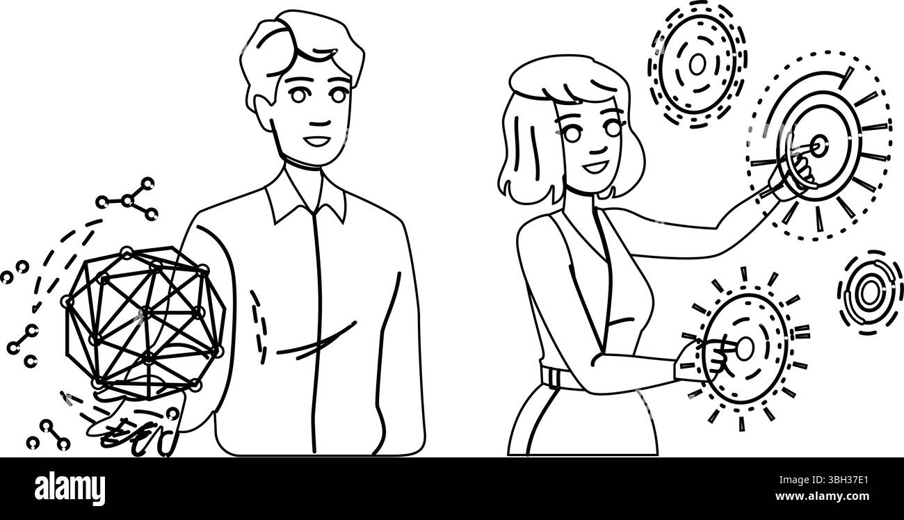 Future Holographic Communication Technology Vector Stock Vector Image