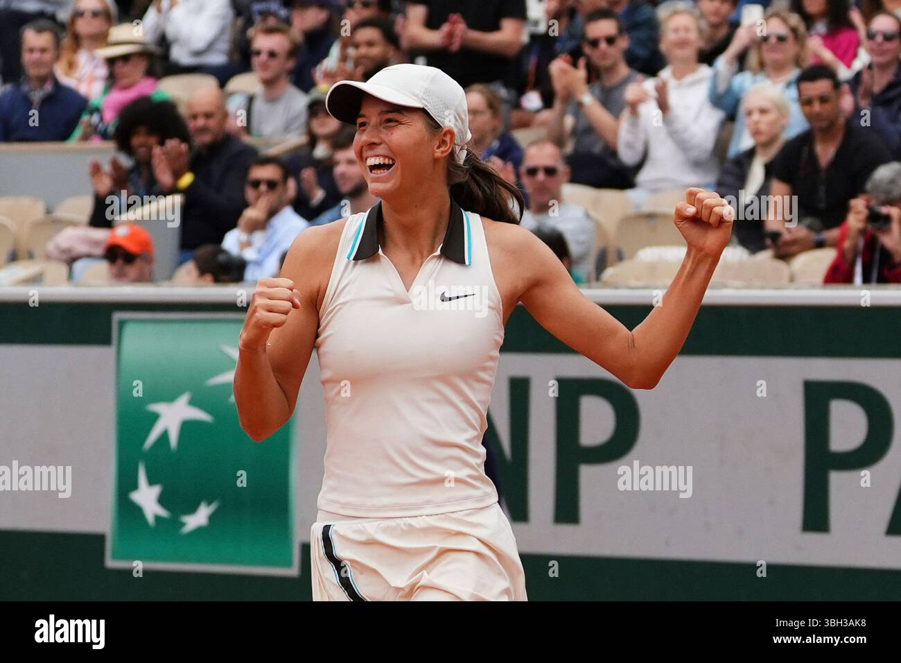 Austria's Lilli Tagger celebrates after winning the girl's singles ...