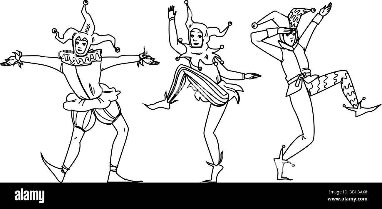 character jester medieval vector Stock Vector Image & Art - Alamy